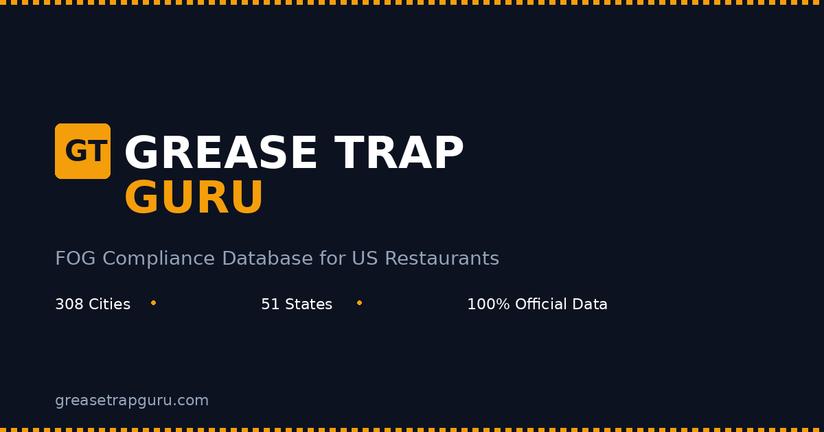 Grease Trap Sizing Calculator | Grease Trap Guru
